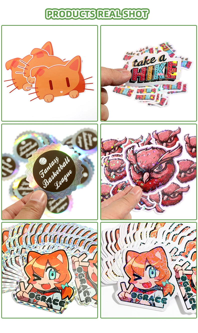 Vograce Stickers - Custom Die Cut, Holographic Vinyl