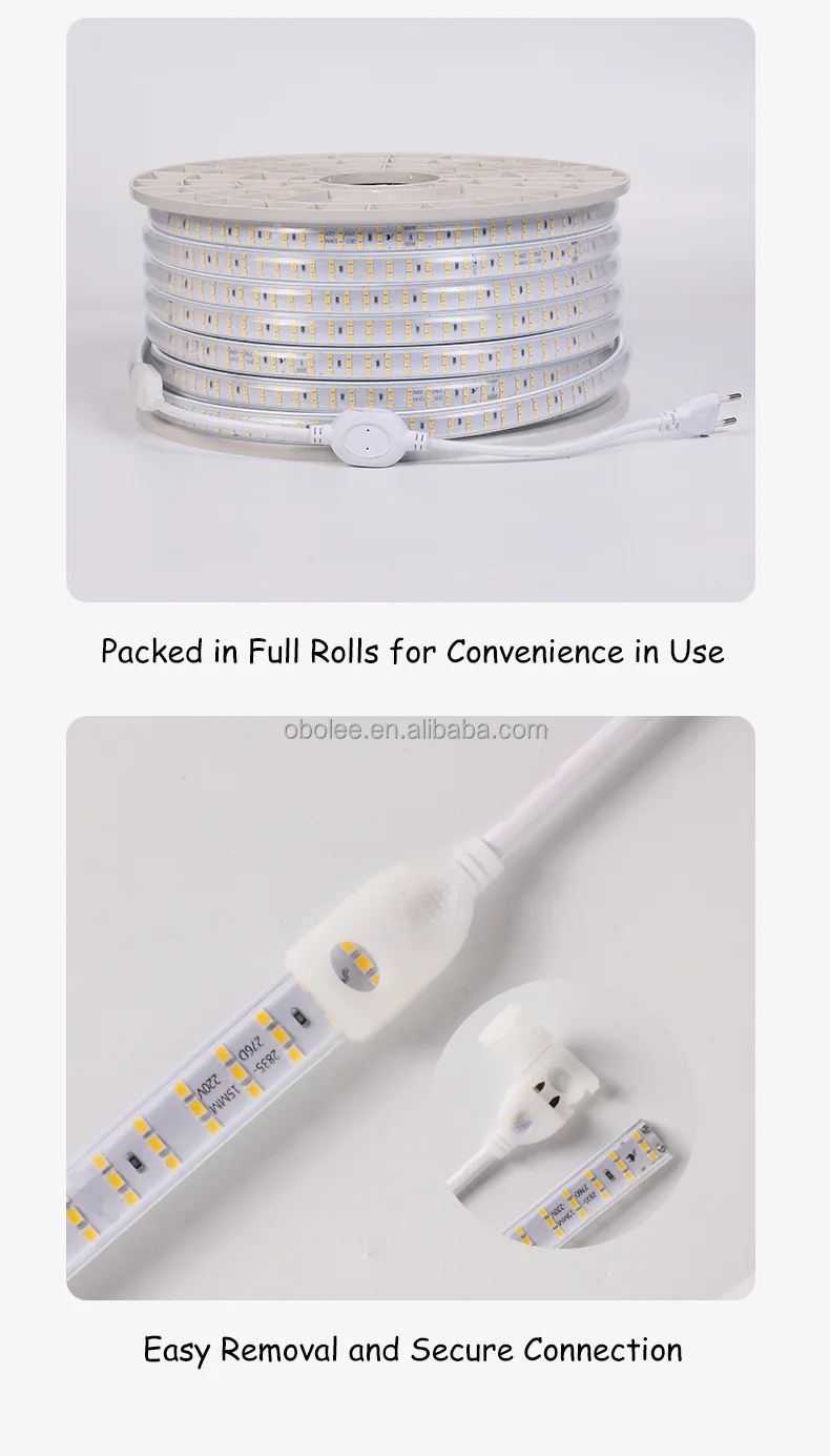 High Voltage 220v Wireless Led Strip Smd 2835 276leds/m Waterproof Ip65 Three Row Led Strip ...