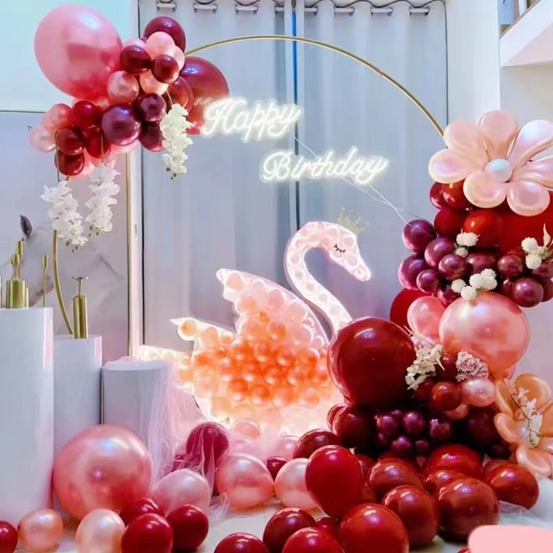 Customizable Golden Garden Wedding Balloon Arch Hoop Stand - Oem