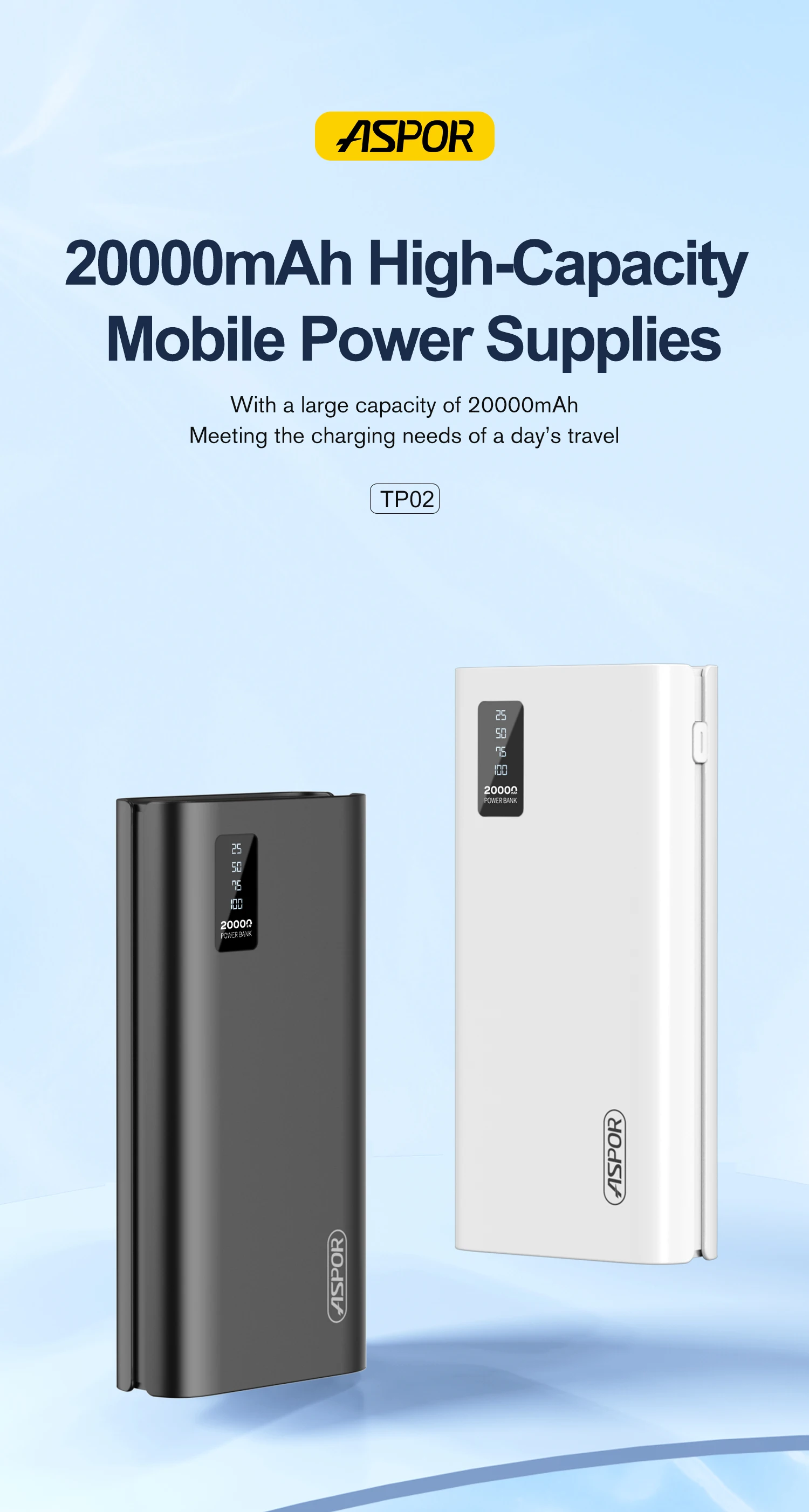 OEM 20000mAh Power Banks Portable 20000mAh Mobile Power Bank with Dual ...