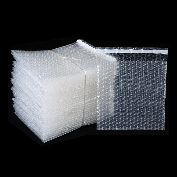 Custom Clear Mail Self-Seal Bubble Cushion Wrap Packaging Bags
