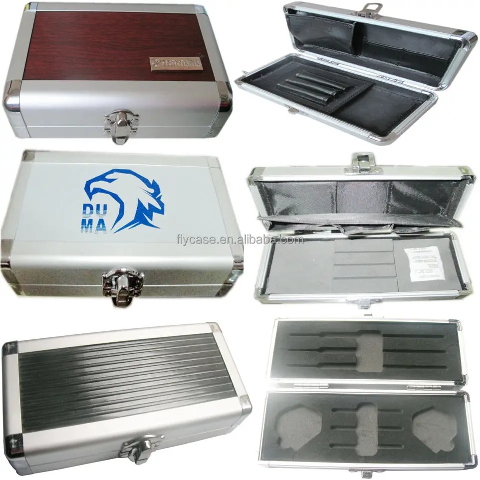 Aluminum Darts Box and Case Inside With Leather Dart Bags and Lock Dart ...