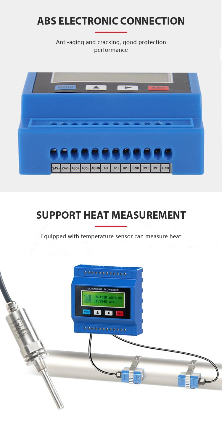 Holykell Clamp on Pipe Line Module Type Ultrasonic Flow Meter