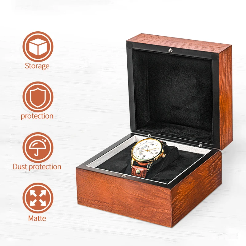 Modern Style Custom Logo Watch Packaging Box Leather Charming Yellow ...