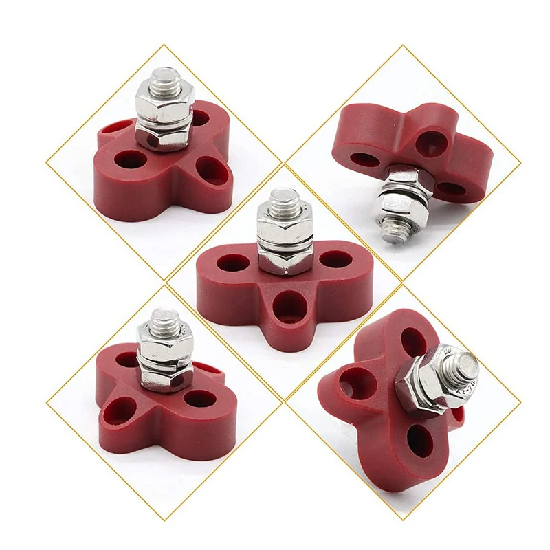 Dc 48v Bus Bar Power Terminal Block Heavy Duty M8 Positive Negative ...