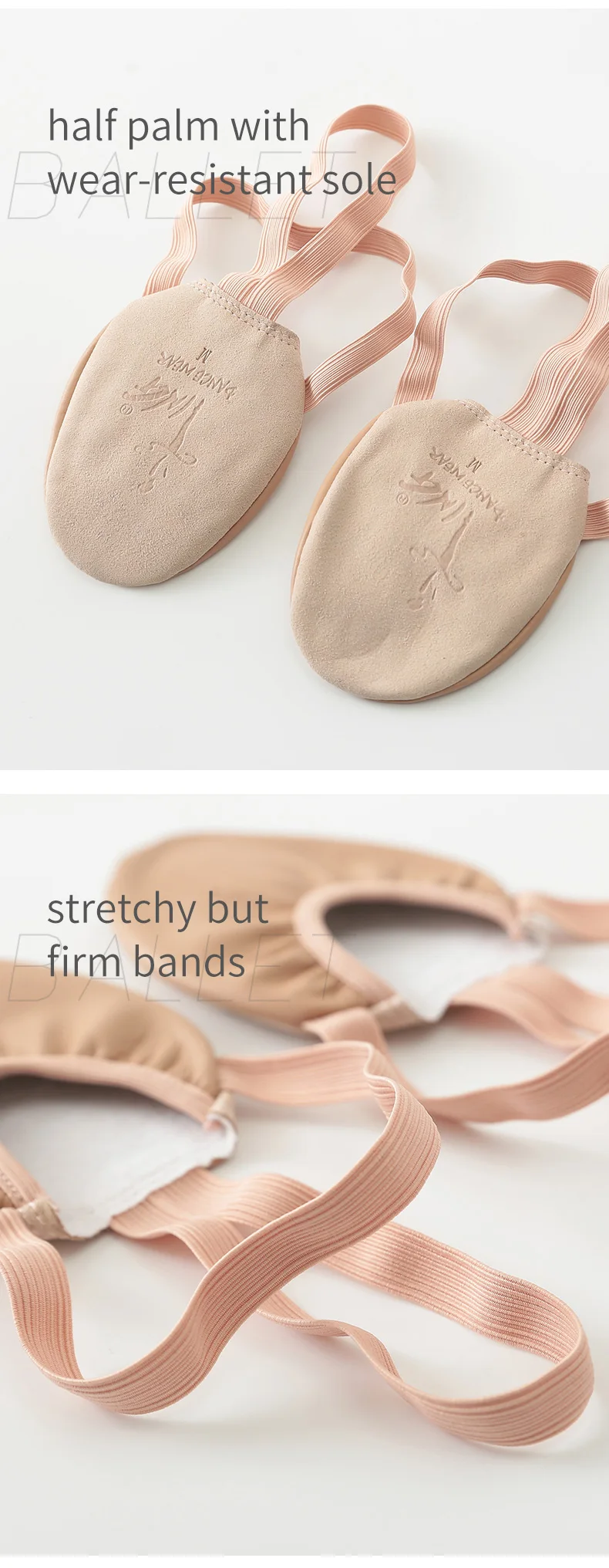 Grils' Half Sole Ballet Shoe Gymnastics Dance Shoe - Buy Leather Ballet ...
