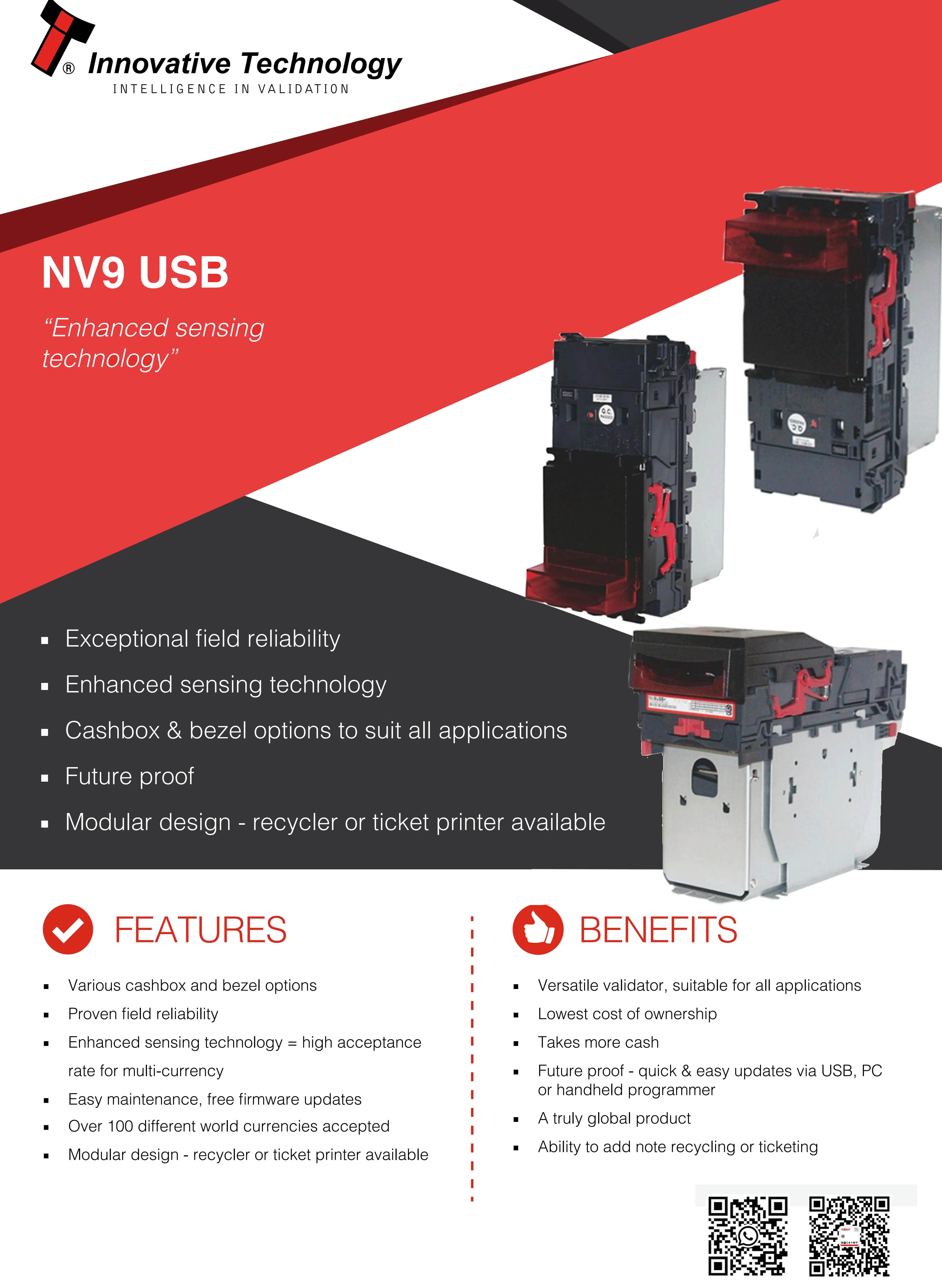 Popular ITL NV9 Bill Acceptor Banknote Acceptor for Token Changer ...