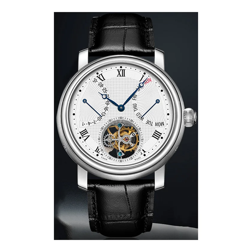 Negotiable Custom High-End Double Calendar Tourbillon Watch