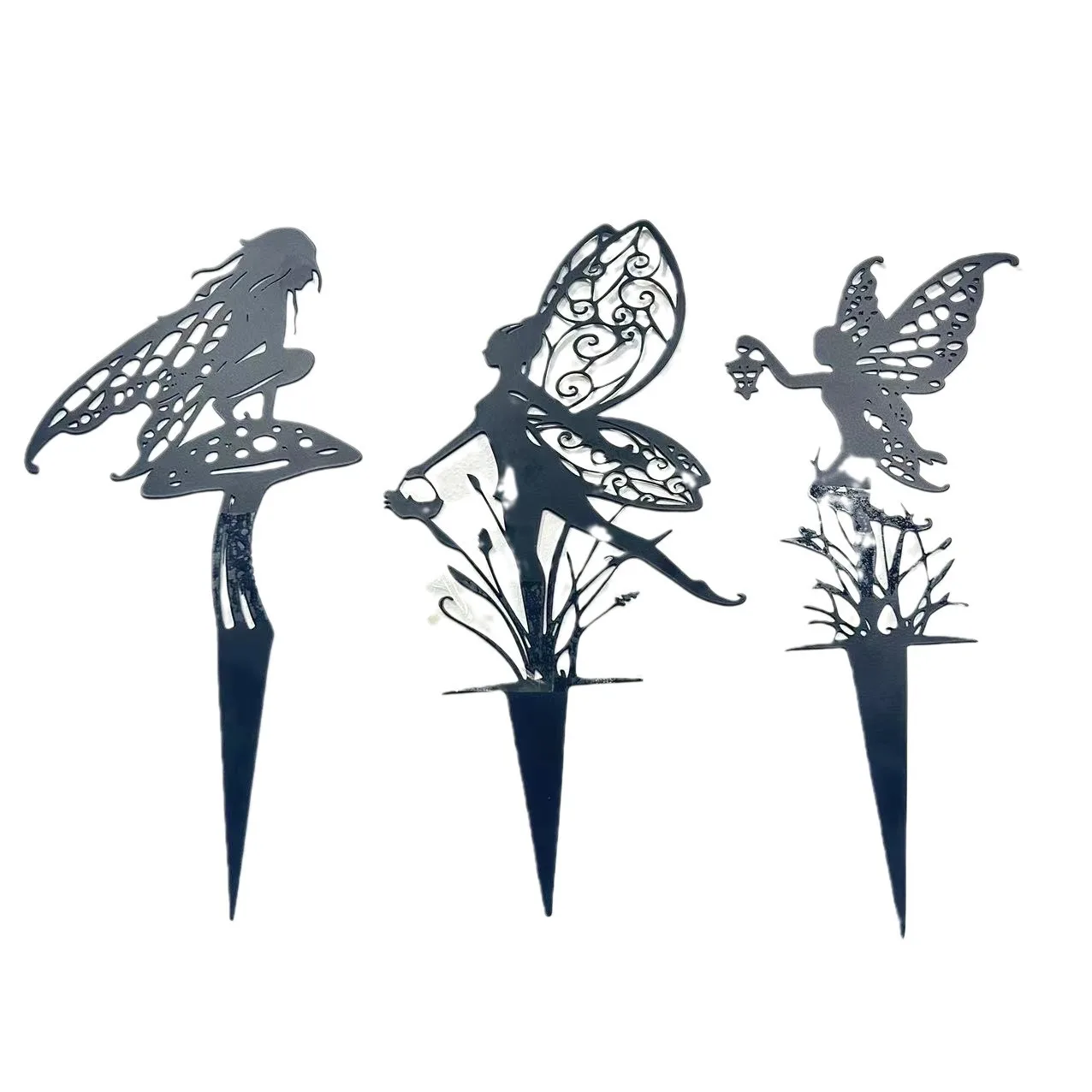 Metal Fairy Garden Decor Figures Sculpture Art Metal Fairy Sculpture ...