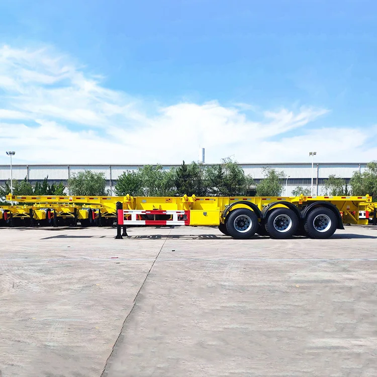 New 40ft Container Transport Truck Semi Skeleton Trailer With Lock Chassis Box Storage Cargo ...