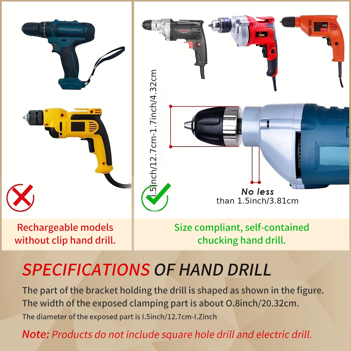 Square Hole Drill Bit Adapter - Easy Installation & Disassembly