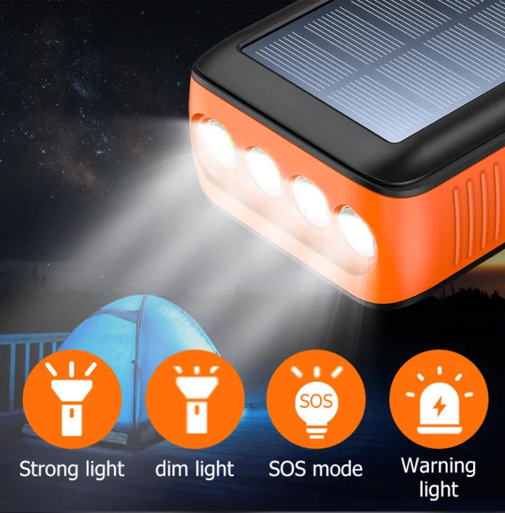 Hand Crank Charging 10000mah Fast Charger Power Bank Battery Pack ...