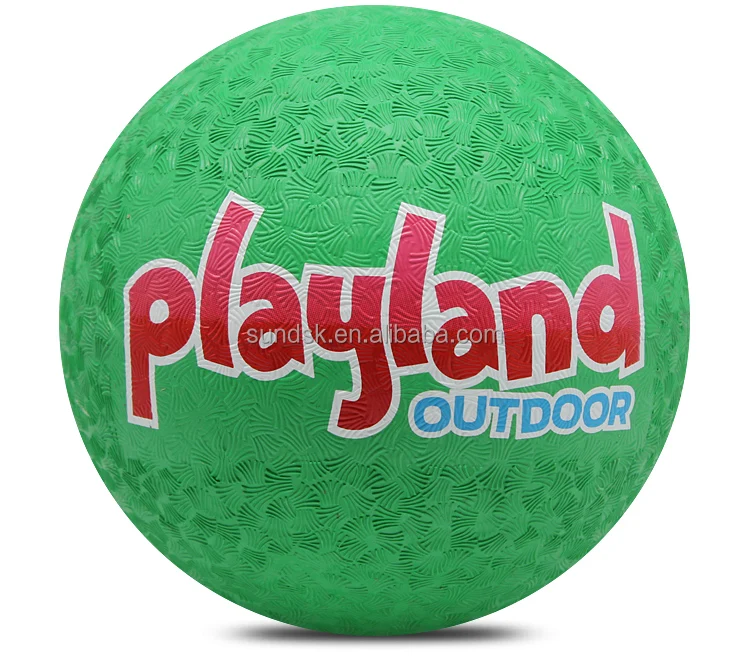 Custom Printed Rubber Playground Ball Official Size For Kids Toy Kick ...