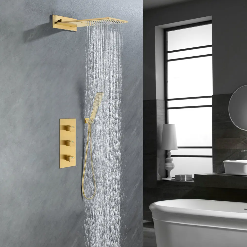 580*500 Mm Brushed Gold Sus304 Stainless Steel Ceiling Rain Shower Head ...