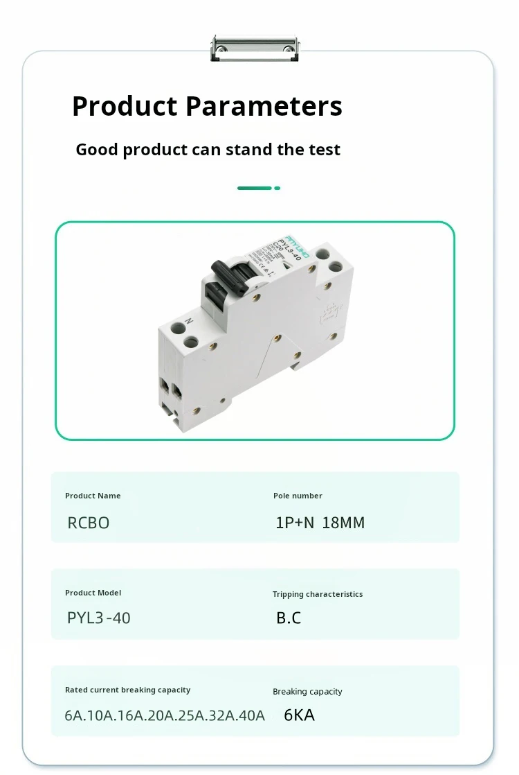 SAA RCBO 1P N 6KA 30mA 18mm Miniature Circuit Breaker 240V/230V ...