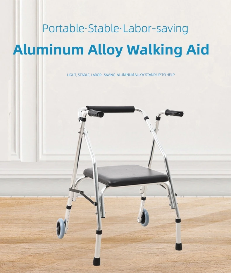 Foldable Auxiliary Walking Aid Aluminum Alloy Safety Handrail Walker ...