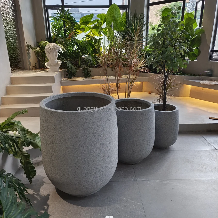 Wholesale Light Weight Fiberglass Flower Pots & Planters