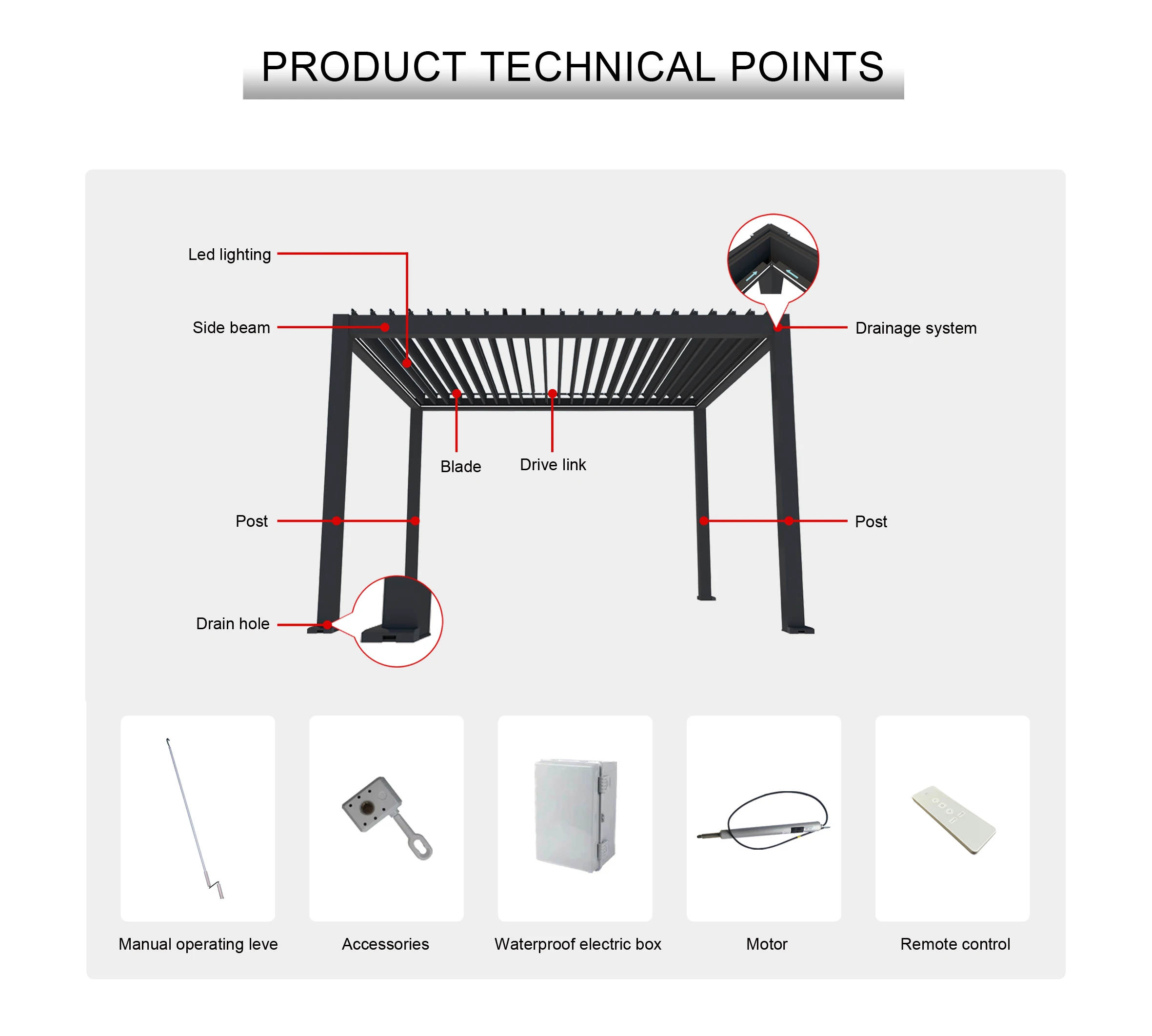 AS165 Waterproof Aluminum Pergola Manufacturer Outdoor Pavilion ...