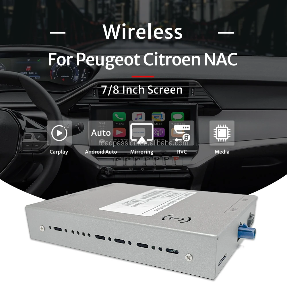 Wireless Android Auto Carplay Box for Peugeot & Citroen