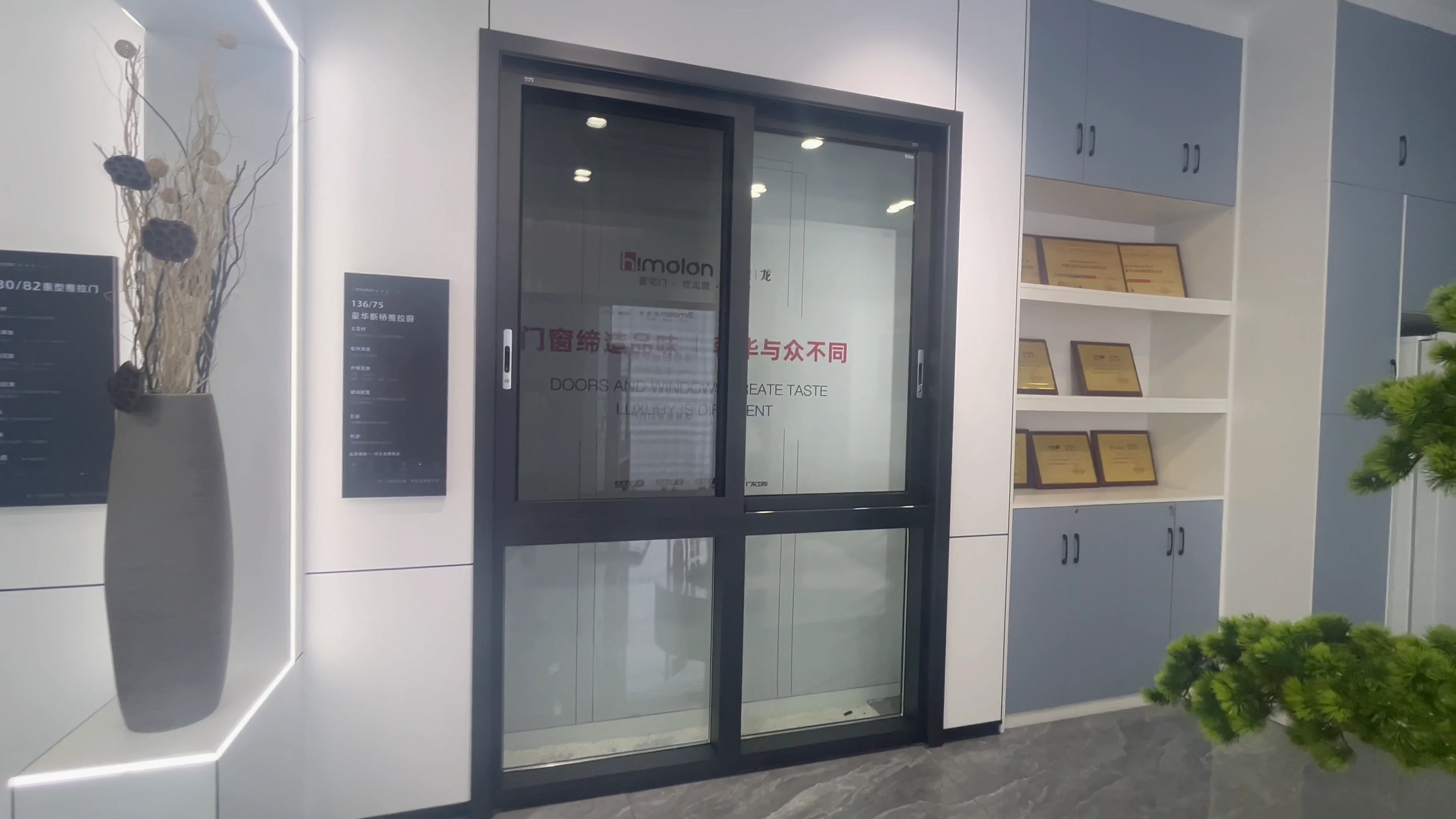 Luxury Thermal Break Sliding Window Double Glazing Aluminum High Low ...