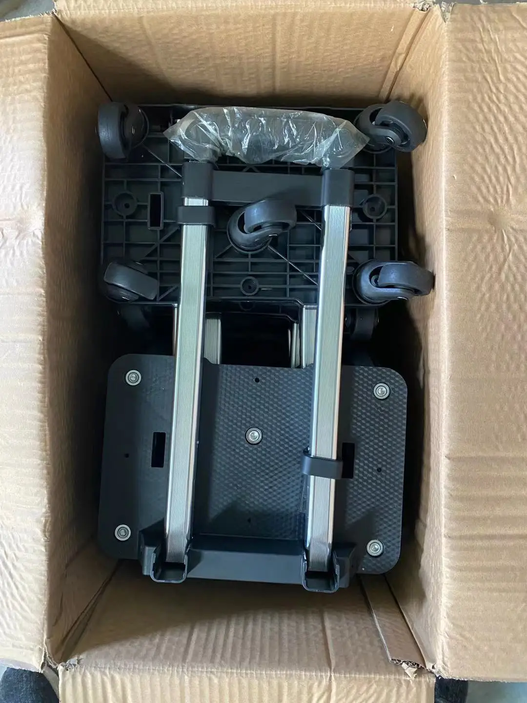 Portable Pp Base Plate Trolley Folding Storage Travel Luggage Trolley ...