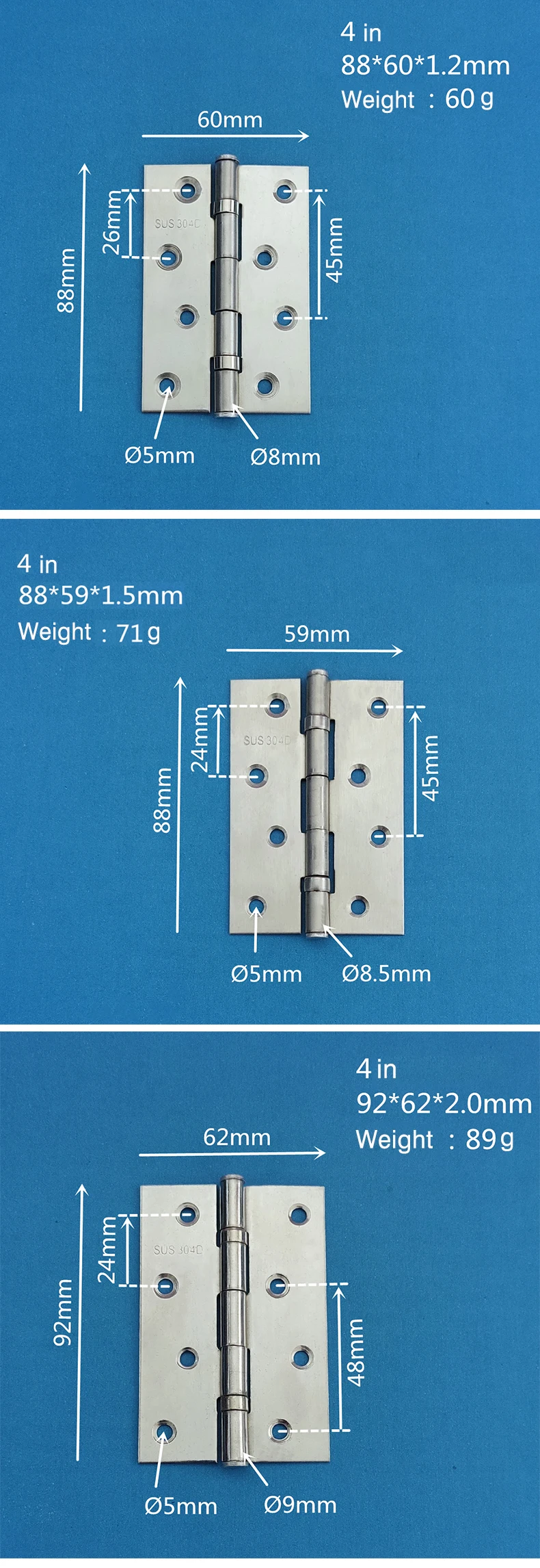 Butt Hinge 2BB Bearing Stainless Steel Door Hinge| Alibaba.com
