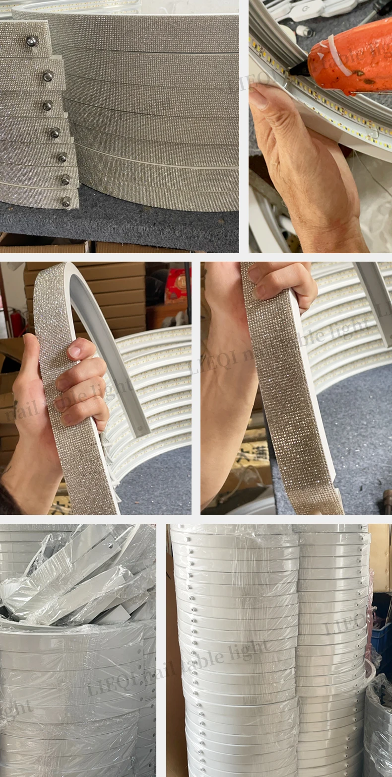 Nail Table Lamp - LED Half Moon Retractable Height Beauty Lights