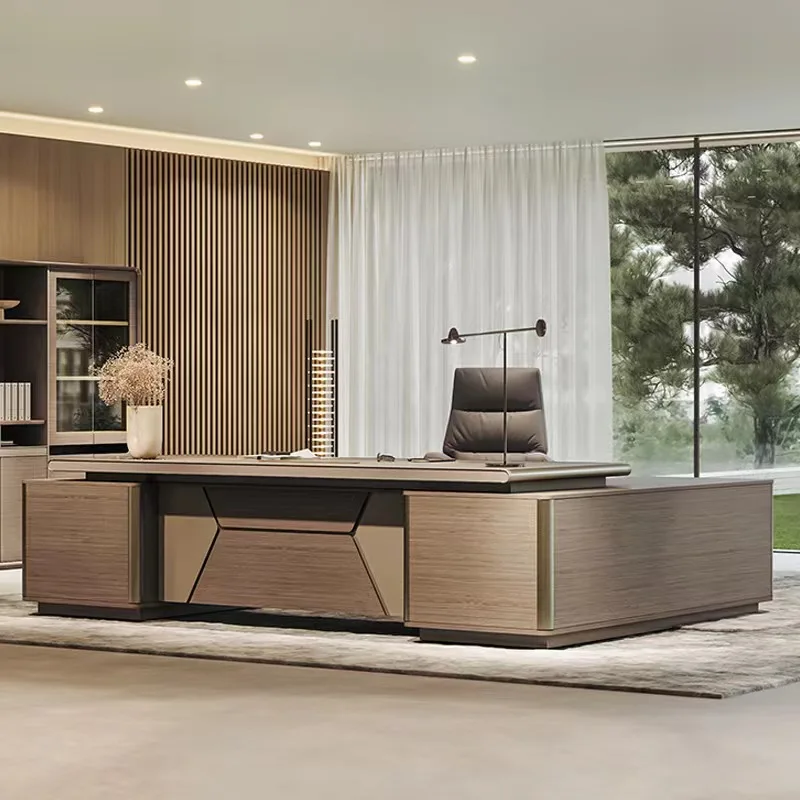 Modern L Shaped boss CEO Manager Desk Executive Wooden Office Table for ...