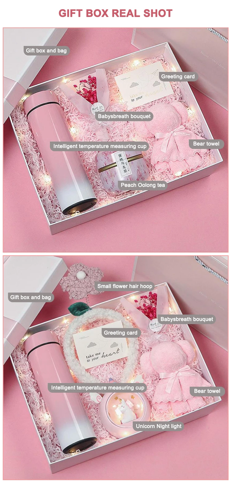 Custom Logo Gift Box Set Thermostatic Cupporcelai Vaccum Flask Ceramic ...