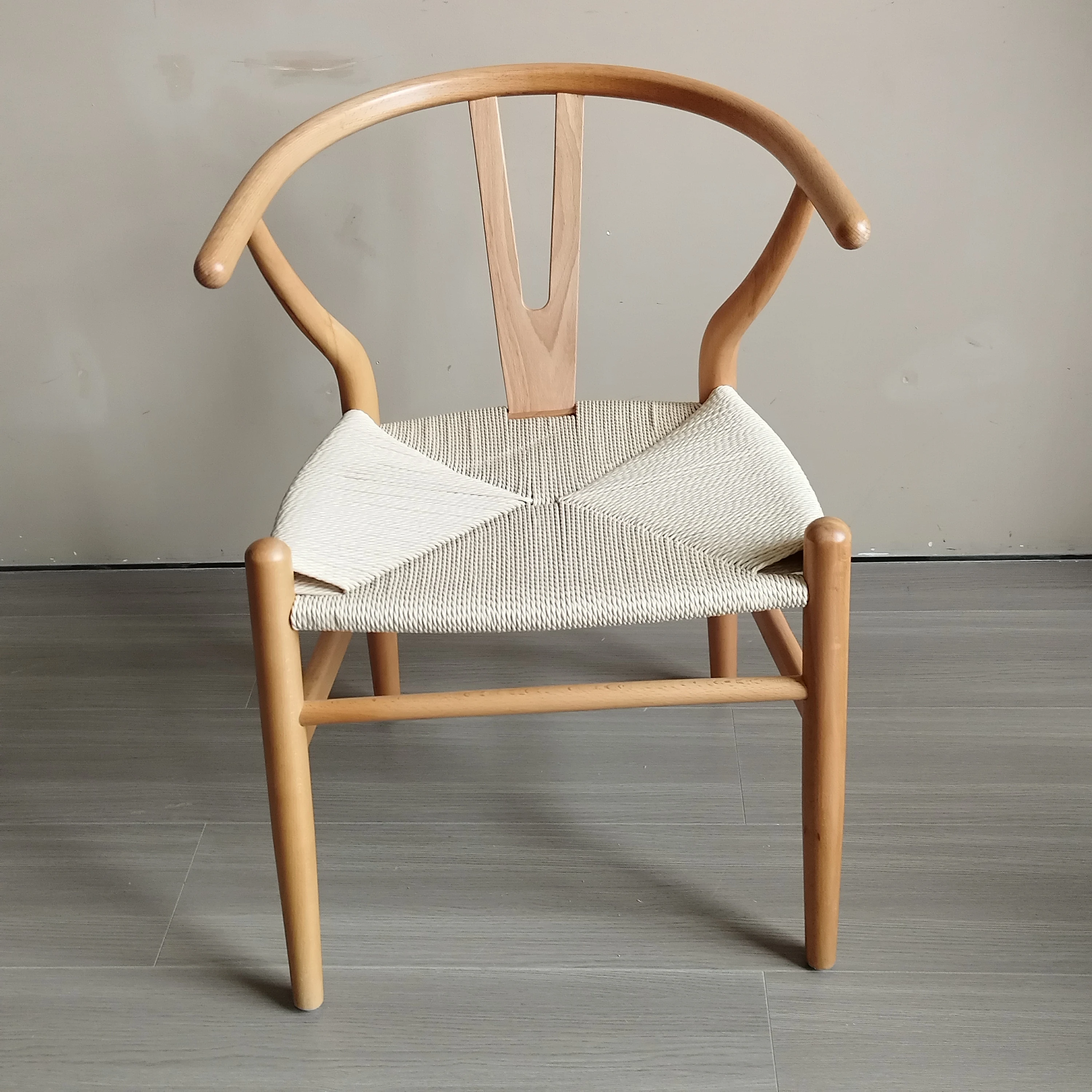 Nordic Solid Wood Wishbone Chairs Modern Wooden Y Back Dining Chair ...