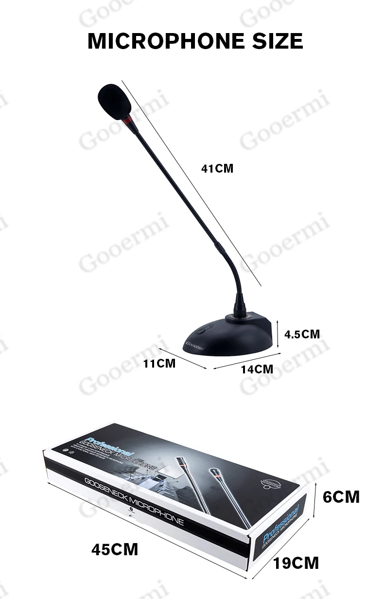 D48 Professional Conference Microphone Wired Condenser Desktop Mic for ...