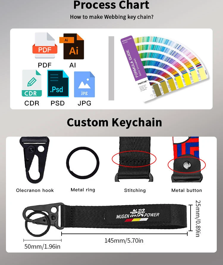 Custom Wrist Strap Hand Keychain Holder Wristlet Lanyard Key Chains ...