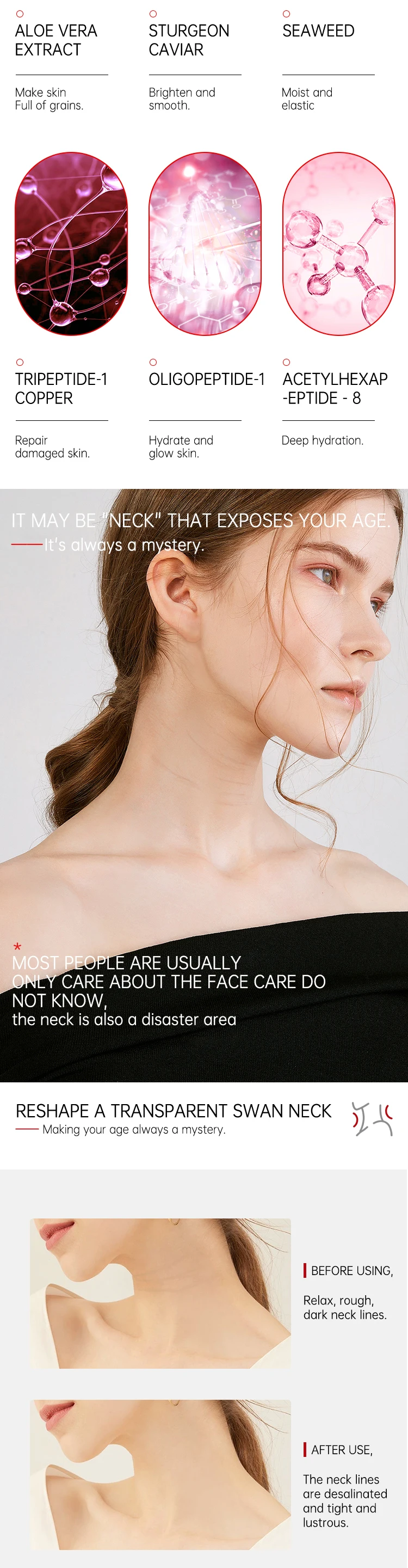 Beauty Host Neck Mask - Hydrating Firming V Shape Treatment