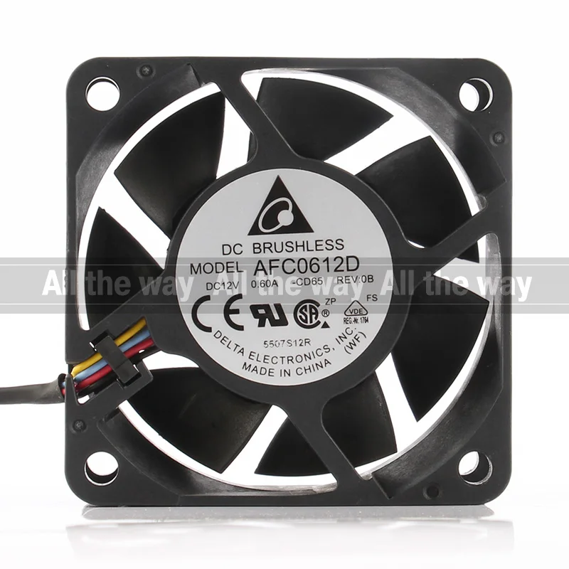 Original Delta 12v 24v Dc12v 0.60a Ec Ac 60x60x25mm 6cm 6025 4-wire Pwm Temperature Control High ...