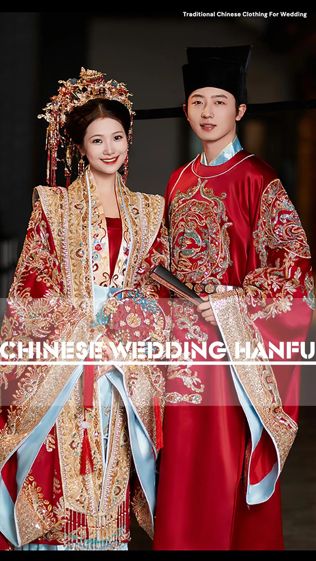 Wholesale Chinese Hanfu Dress Song Style Fengguan Xiapei Couple Set ...