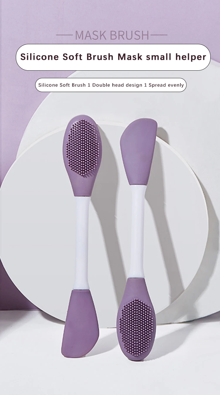 Silicone Facial Mask Brush Makeup Spatula Silica Gel Double Head Mask ...