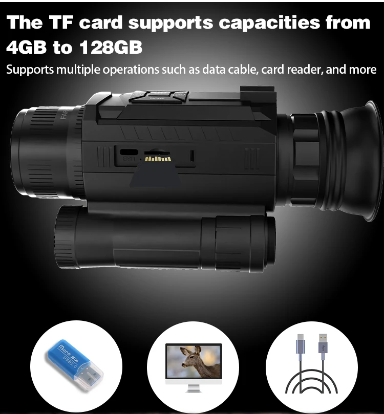 4k Circular Screen Infrared Digital Night Vision Monocular Telescope ...