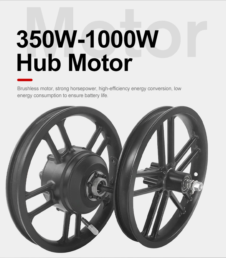 Factory 20 24 26 Inch 48v 350w Low Noise Electric Bicycle Rear Wheel Brushless Ebike Hub Motor ...