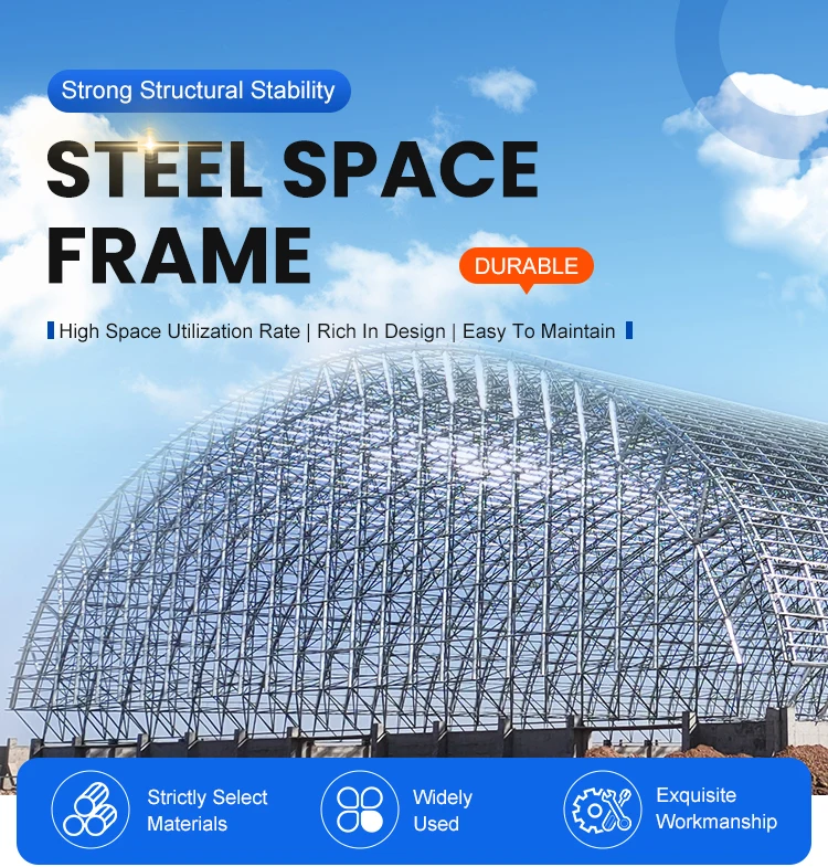 Factory Space Frame Steel Building Warehouse Commercial Prefabricated ...
