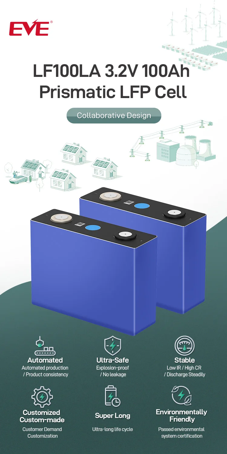 Eve Lf100la 3.2v 100ah Lifepo4 Battery 3.2v 100ah 12v 200ah Lithium Iron Phosphate Lifepo4 ...