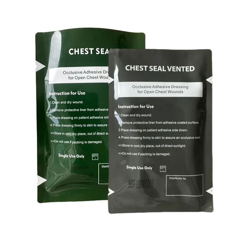 Chest Seal Twin Pack Medical Hydrocolloid Wound Dressing Vented Chest ...