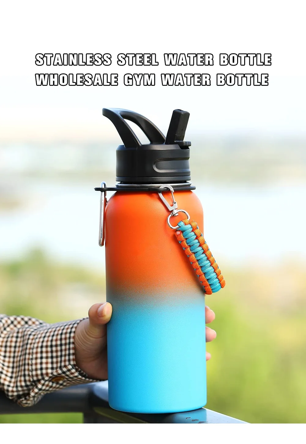 Stainless Steel Bottle Double Wall Insulated Vacuum Flask Water Bottle ...