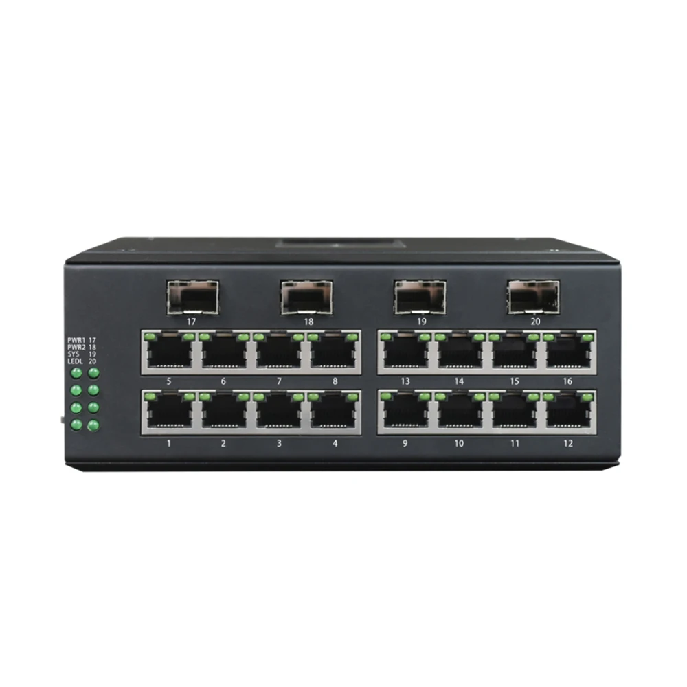 Din Rail Managed Gigabit Ethernet Switch - 16 Port Industrial