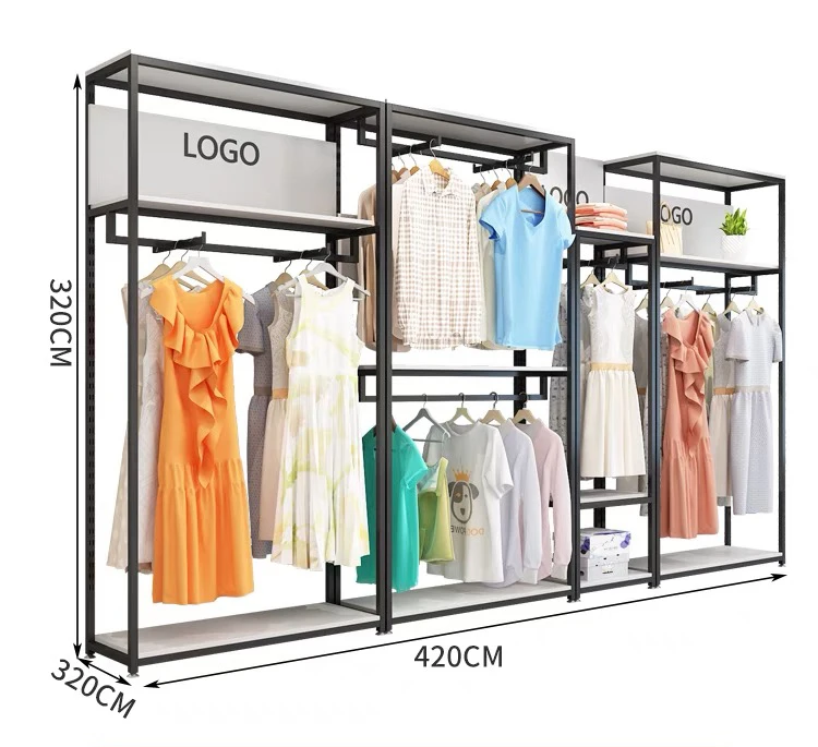 Gold Clothes Display Stands for Boutique - Modern & Stylish