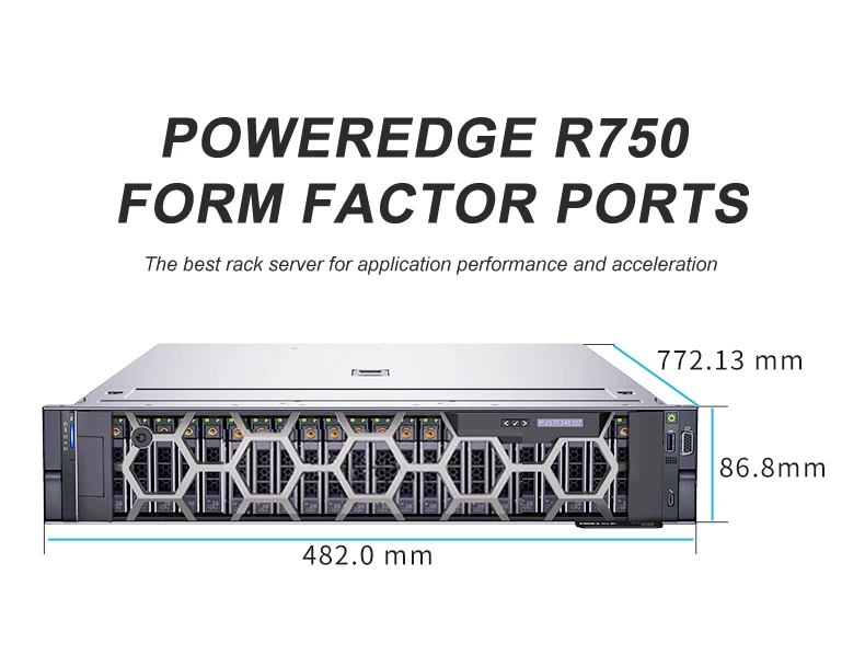 Original Sotrage Rack Server PowerEdge R750XA Server with Gold 5317 ...