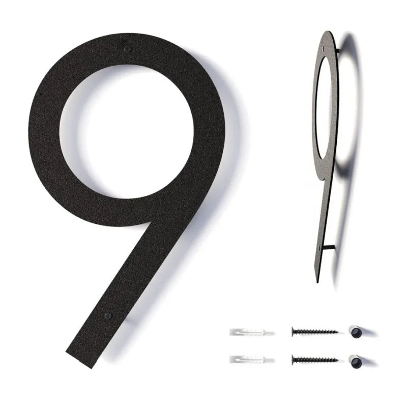 12 Inch Modern Floating House Numbers For Outside Large Metal House ...
