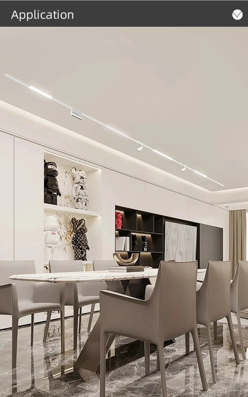 Aluminum Profile Linear Surface Mounted Lighting Linear Track Light ...