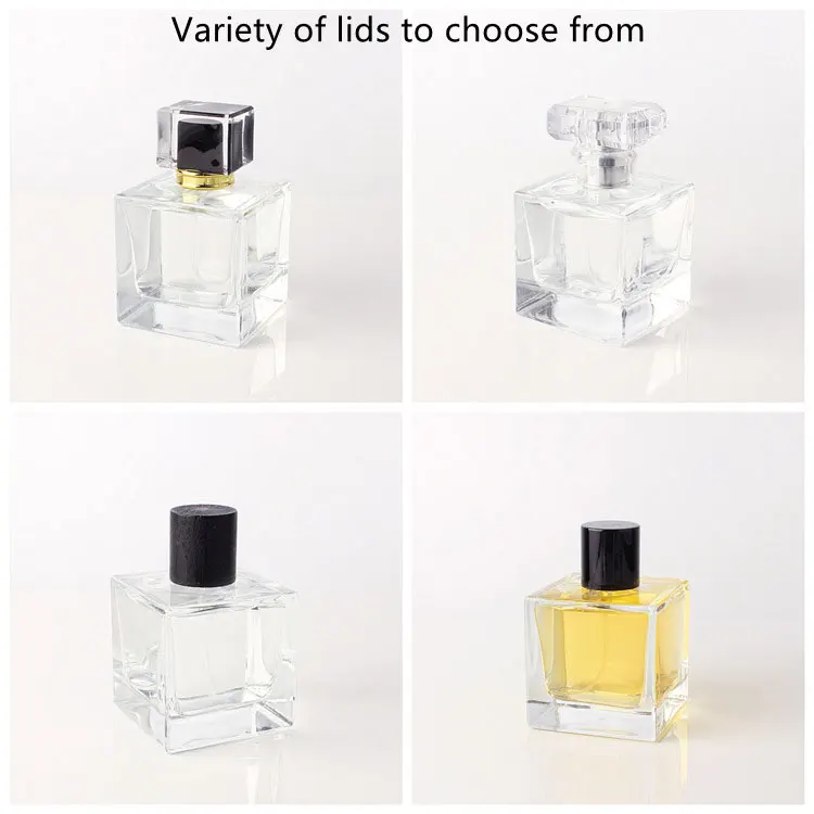Luxury Custom Square Cube Cologne Bottles - 50ml & 100ml
