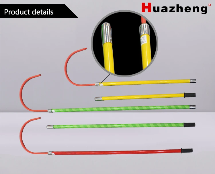 Portable Fiberglass Insulating Rescue Hook For Electric Safety Rod 35kv