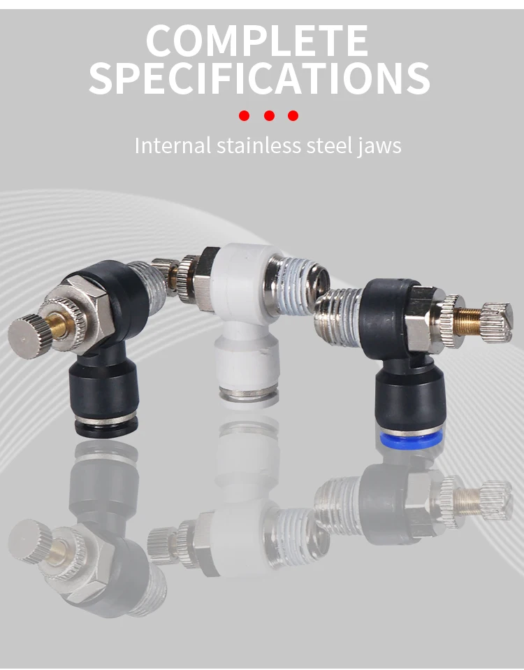SL Series Speed Regulating Joint 1/4-10 Pneumatic Fittings Quick ...